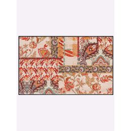 Fußmatte wash+dry by Kleen-Tex Teppiche Gr. B/L: 60 cm x 85 cm, 7 mm, 1 St., orange (apricot, bedruckt) Fußmatten gemustert