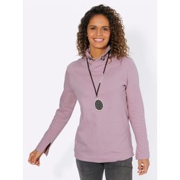 Rollkragenshirt Casual Looks "Rollkragen-Shirt" Gr. 40, lila (mauve) Damen Shirts Jersey