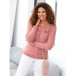 Strickpullover Casual Looks "Pullover" Gr. 44, rot (rosenholz) Damen Pullover