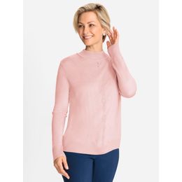 Strickpullover CLASSIC "Pullover" Gr. 52, rosa (hellrosé) Damen Pullover Rollkragenpullover