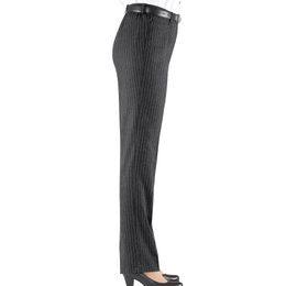 Bügelfaltenhose COME ON Gr. 255, E x trakurzgrößen, schwarz-weiß (schwarz, weiß nadelstreifen) Damen Hosen Bügelfaltenhosen