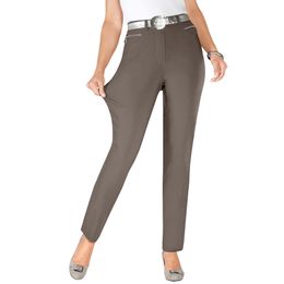 Thermohose Stehmann Gr. 50, Normalgrößen, grau (taupe) Damen Hosen Thermohose Gerade Hose Wanderhosen