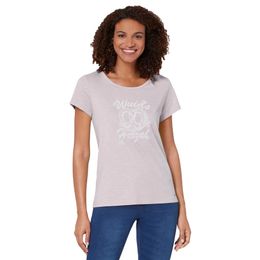 Print-Shirt Casual Looks "Shirt" Gr. 52, lila (flieder) Damen Shirts Jersey