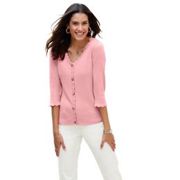 Strickpullover Inspirationen "Pullover" Gr. 46, rosa (rosenquarz) Damen Pullover