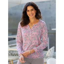 Print-Shirt Inspirationen "Shirt" Gr. 48, grau (hortensie, steingrau, bedruckt) Damen Shirts Jersey