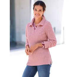 Strickpullover Inspirationen "Pullover" Gr. 52, rosa (hortensie, meliert) Damen Pullover