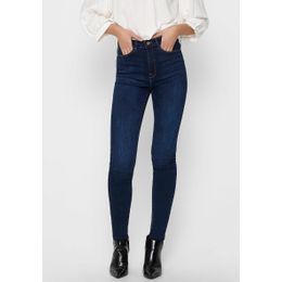 High-waist-Jeans Only "ONLPAOLA LOLA HW SK DNM AZG 132907" Gr. S (36), Länge 32, blau (dark blue denim neu) Damen Jeans Röhrenjeans