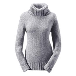 Rollkragenpullover Aniston CASUAL Gr. 34, grau (grau, meliert) Damen Pullover Grobstrickpullover