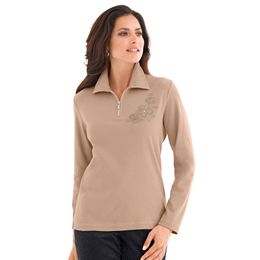 Poloshirt Classic Basics "Poloshirt" Gr. 52, beige Damen Shirts Jersey