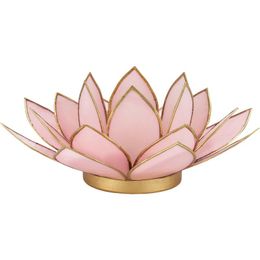 Teelichthalter "Lotus" aus Capiz, (Farbe: pink)