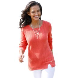 Strickpullover Casual Looks "Pullover" Gr. 54, orange (koralle) Damen Pullover