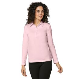 Poloshirt CREATION L PREMIUM "Pima-Baumwoll-Poloshirt" Gr. 50, rosa (rosé) Damen Shirts Jersey