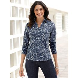 Poloshirt Inspirationen "Shirt" Gr. 54, blau (dunkelblau, sand) Damen Shirts Jersey