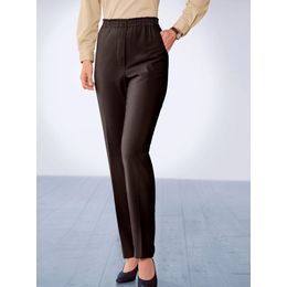 Schlupfhose Classic Basics Gr. 50, Normalgrößen, braun (dunkelbraun) Damen Hosen Schlupfhosen