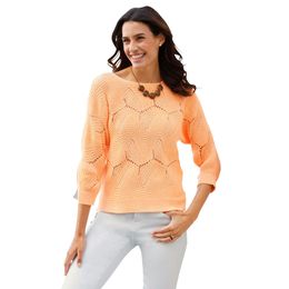Strickpullover Inspirationen "Pullover" Gr. 54, orange (apricot) Damen Pullover
