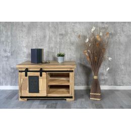 Lowboard Akazienholz massiv natur TV-Board 75 x 47 x 50 cm LIBRO