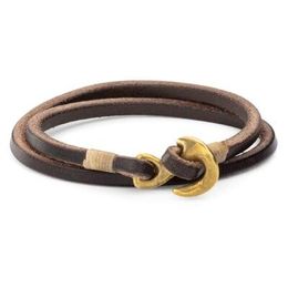 Timeless Leather Craftsmanship Armband Rindleder L Braun