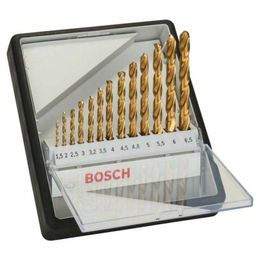 Bosch - 13-tlg. Metallbohrer-Set, Robust Line, HSS-TiN, 135°, 1,56,5 mm