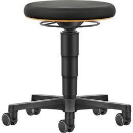 bimos Hocker Allround, mit Rollen, Stoff, Farbring orange