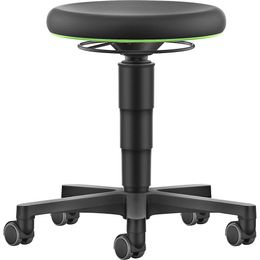 bimos Hocker Allround, mit Rollen, PU-Schaum, Farbring grün