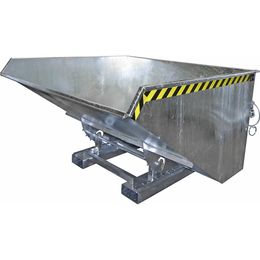 eurokraft pro Kippbehälter inkl. Abrollmechanismus, Volumen 2,1 m³, LxBxH 1720 x 1870 x 1103 mm, feuerverzinkt