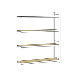 Schulte Weitspannregal, mit Spanplatte, Höhe 2500 mm, Spannweite 2250 mm, Anbauregal, Tiefe 500 mm