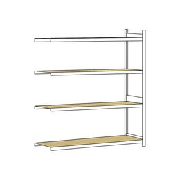 Schulte Weitspannregal, mit Spanplatte, Höhe 2500 mm, Spannweite 2500 mm, Anbauregal, Tiefe 800 mm