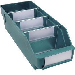 STEMO Regalkasten aus hochschlagfestem Polypropylen, grün, LxBxH 300 x 118 x 95 mm, VE 30 Stk