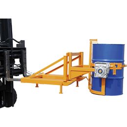 eurokraft pro Fasskipper, mit Drehvorrichtung und Handkurbel, gelborange