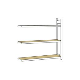 Schulte Weitspannregal, mit Spanplatte, Höhe 2000 mm, Spannweite 2250 mm, Anbauregal, Tiefe 400 mm