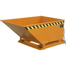 eurokraft pro Späne-Kippmulde, niedrige Bauform, Volumen 400 Liter, gelborange
