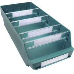STEMO Regalkasten aus hochschlagfestem Polypropylen, grün, LxBxH 500 x 240 x 150 mm, VE 10 Stk