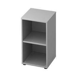 eurokraft pro Büroregal, 1 Fachboden, HxBxT 748 x 400 x 400 mm, lichtgrau