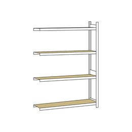 Schulte Weitspannregal, mit Spanplatte, Höhe 2500 mm, Spannweite 1500 mm, Anbauregal, Tiefe 400 mm