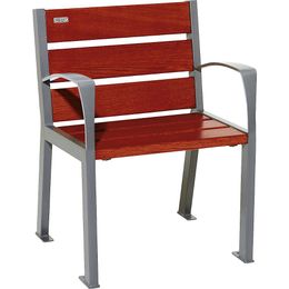 PROCITY Holzstuhl SILAOS®, Sitzhöhe 450 mm, anthrazitgrau, mahagoni