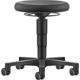 bimos Hocker Allround, mit Rollen, PU-Schaum, Farbring grau