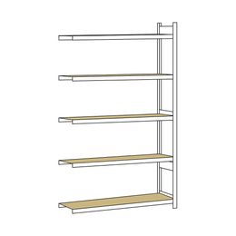 Schulte Weitspannregal, mit Spanplatte, Höhe 3000 mm, Spannweite 1500 mm, Anbauregal, Tiefe 500 mm