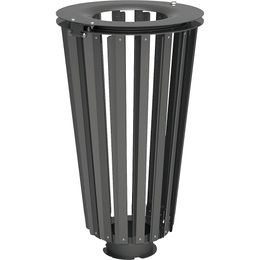 PROCITY Abfallkorb LOFOTEN, Volumen 80 l, grau