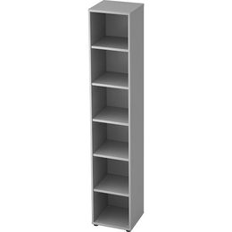 eurokraft pro Büroregal, 5 Fachböden, HxBxT 2156 x 400 x 400 mm, lichtgrau