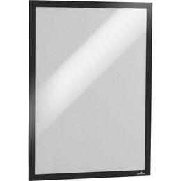 Durable DURAFRAME® Info-Rahmen POSTER, selbstklebend, für Papierformat A2, schwarz, VE 2 Stk