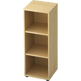 eurokraft pro Büroregal, 2 Fachböden, HxBxT 1100 x 400 x 400 mm, Dekor Ahorn
