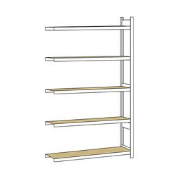 Schulte Weitspannregal, mit Spanplatte, Höhe 3000 mm, Spannweite 1500 mm, Anbauregal, Tiefe 400 mm