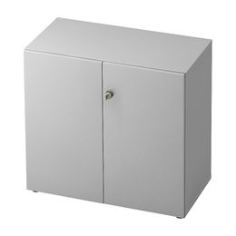 eurokraft pro Aktenschrank, Flügeltüren, 1 Fachboden, lichtgrau / lichtgrau