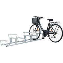 PROCITY Fahrradständer höhenversetzt, 6 Stellplätze, feuerverzinkt