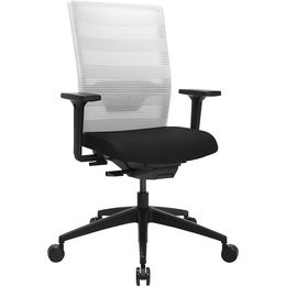 Topstar Bürostuhl AirWork, mit Armlehnen, Synchronmechanik, schwarz, weiß