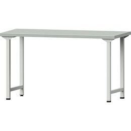 ANKE Werkbank, Gestellbauweise Serie V, Grundmodell, BxT 1500 x 700 mm, Stahlblechbelagplatte