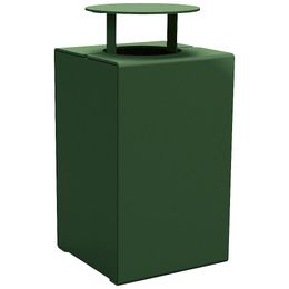 PROCITY Abfallkorb KUBE mit Deckel, Volumen 120 l, grün