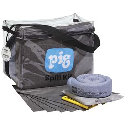 PIG Notfall-Kit in Klarsichttasche, Ausführung universal, absorbiert 53 l