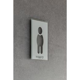 Türschild Piktogramm WC, Braille - kaiserkraft