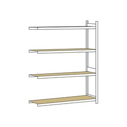 Schulte Weitspannregal, mit Spanplatte, Höhe 2500 mm, Spannweite 2000 mm, Anbauregal, Tiefe 600 mm